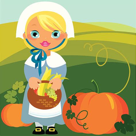 Pilgrim Girl Illustrations Royalty Free Vector Graphics And Clip Art