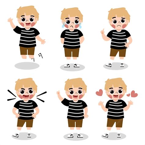 취학 전 워크시트에 대 한 어린이 식 벡터 설정 프리미엄 벡터
