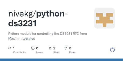 Github Nivekgpython Ds3231 Python Module For Controlling The Ds3231 Rtc From Maxim Integrated