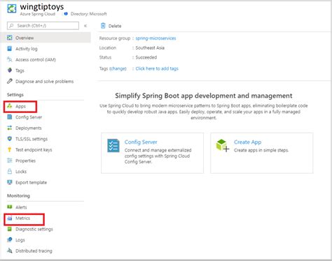 Metrics For Azure Spring Apps Microsoft Learn