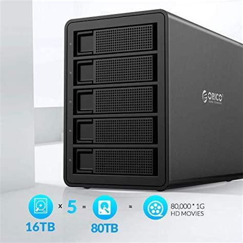 Orico 4 Bay External Hard Drive Enclosure Usb 3 0 To Sata For 3 5 Inch Hdds Built In 150w Power
