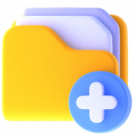 Add File Folder Document Media 3d Illustration Download On Iconfinder