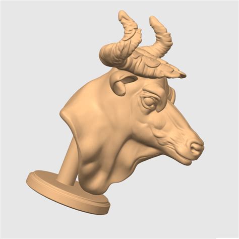 👤 Bust Bull Minotaur Ox Wild Farm Statue Mythology・ 3mf File For 3d Printing・cults