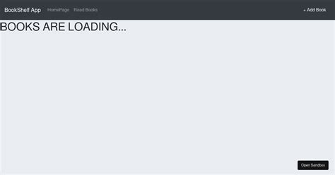 Bookshelf App Codesandbox