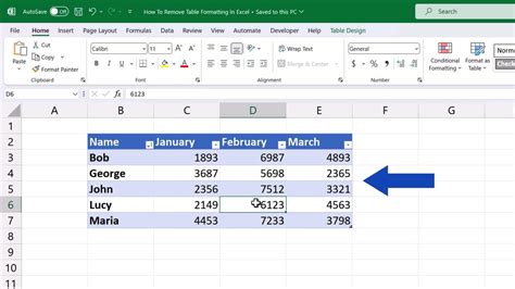 How To Remove Table Formatting In Excel
