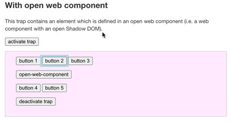 Cannot Tab On To Or Past A Web Component In A Container · Issue 643 · Focus Trapfocus Trap