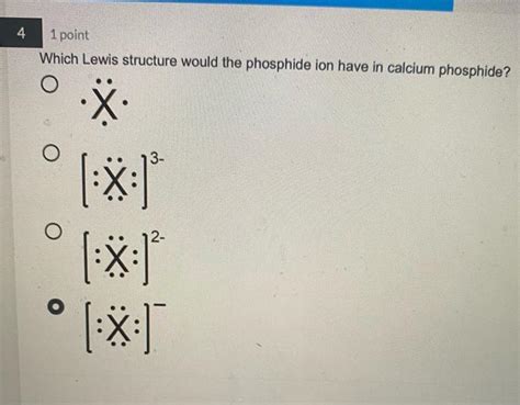Solved Transcribed Image Text 4 1 Point Which Lewis Structure 1 Answer Transtutors