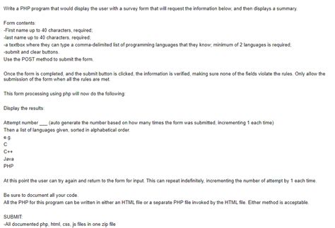 Solved Write A PHP Program That Would Display The User With Chegg Com
