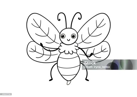 흰색 배경에 귀여운 흑인과 백인 꿀벌 만화 스타일에 곤충과 벡터 그림 어린이용 색칠 공부 갈색에 대한 스톡 벡터 아트 및 기타 이미지 Istock