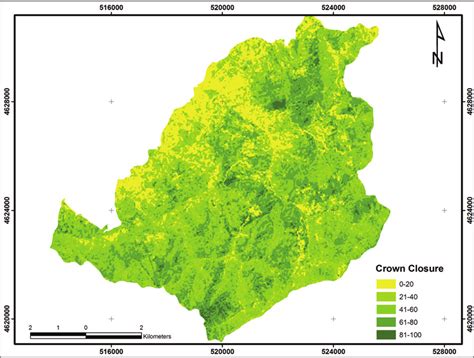 Stand Crown Closure Estimates Generated From Landsat Tm Spectral