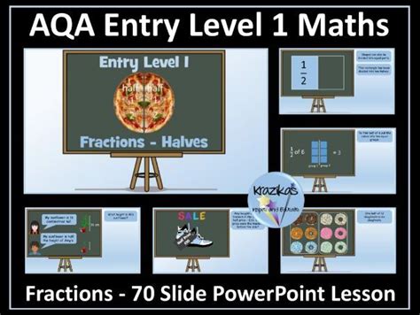 Aqa Entry Level 1 Maths Fractions Powerpoint Lesson Teaching Resources