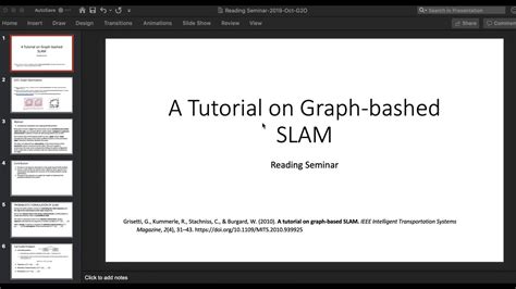 Tutorial on Graph Based SLAM G2O 论文分享 A YouTube