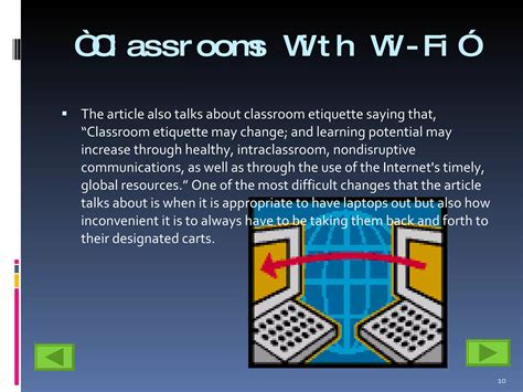 Internet In The Classroom Ppt