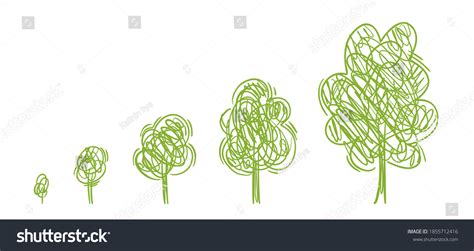 Tree Growth Stages Forest Growing Ecology Stock Vector Royalty Free Shutterstock