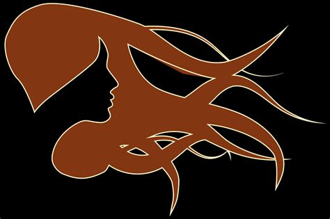 Download Woman With Flowing Hair Enhanced 4 Svg Freepngimg