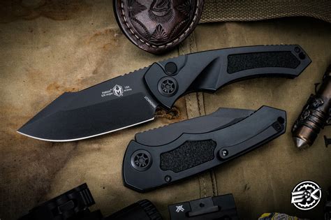 Heretic Knives Pariah Automatic Folding Knife 4 Magnacut Black H048 4a T