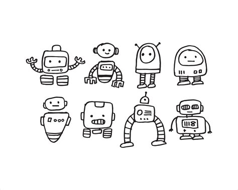 Cute Robot Doodles