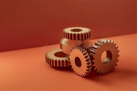 Stack Of Gears With One Of Them Being Slightly Larger Than The Others