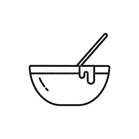 Bowl Icon From Gastronomy Collection Collection Thin Line Bowl Outline Icon Stock Illustration