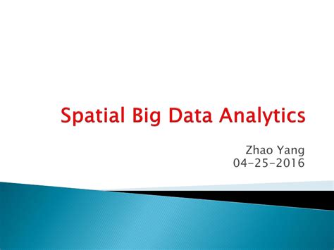 Pdf Introduction To Spatial Big Data Analytics