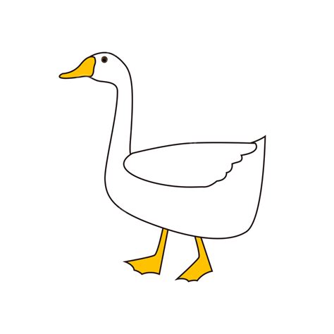 원래 손으로 그린 어린이 만화 색칠 스틱 그림 귀여운 큰 거위 손으로 그린 장식 패턴 만화 Png 일러스트 및 벡터 에 대한 무료 다운로드 Pngtree