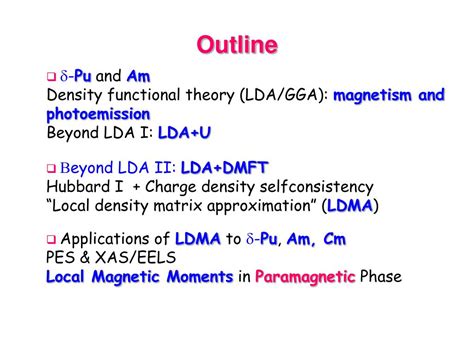 Ppt Electronic Structure And Spectral Properties Of Actinides F