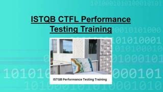 Istqb Ctfl Performance Testing Training Course PPTX Standardized Testing Educational