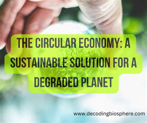 The Circular Economy A Sustainable Solution For A Degraded Planet Decoding Biosphere