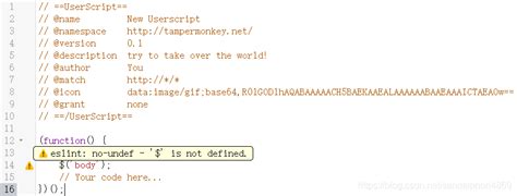 在油猴中使用jquery：eslint No Undef `` Is Not Defined“在油猴中使用jqueryeslint