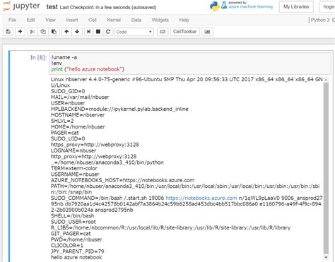 Azure Notebooks Rvserre