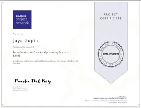 Jaya Gupta On Linkedin Hey I Am Happy To Share That I Have Earned A Certificate In Data