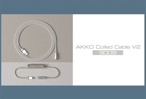 Спиральный кабель авиатор Akko Custom V2 для механической клавиатуры 4 контактный разъем