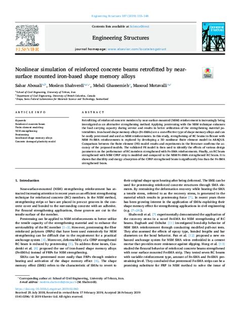 Pdf Nonlinear Simulation Of Reinforced Concrete Beams Retrofitted By