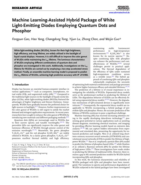 Machine Learning‐assisted Hybrid Package Of White Light‐emitting Diodes Employing Quantum Dots