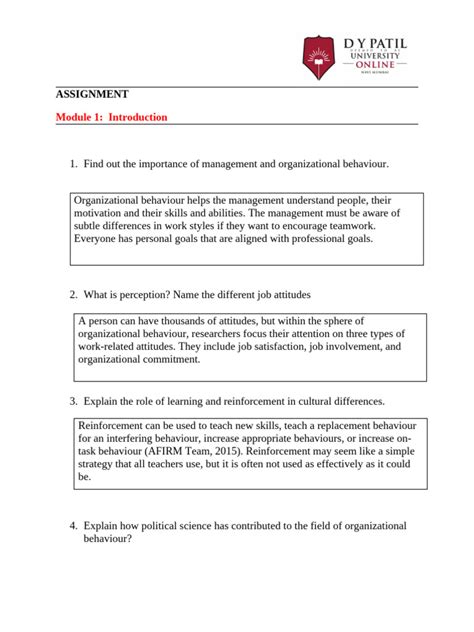 Assignment Unit 1 Ob Pdf