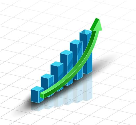 3d Bar Graph Growth And Up Arrow 24200959 Vector Art At Vecteezy