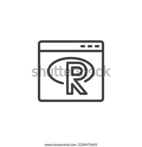 Statistical Programming Line Icon Linear Style Stock Vector Royalty Free 2204474645 Shutterstock