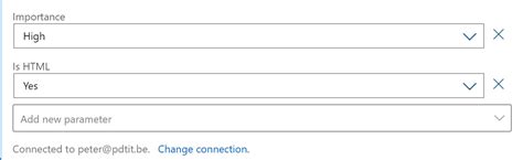 is html parameter gone from logic apps send email connector azure