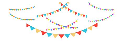 다채로운 파티 플래그 벡터 세트 Birtday 축하 휴일 할로윈 추수 감사절 및 크리스마스 및 새해 번팅 및 화환 개체 그룹에 대한 스톡 벡터 아트 및 기타 이미지 Istock