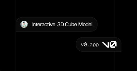 Interactive 3d Cube Model V0 By Vercel