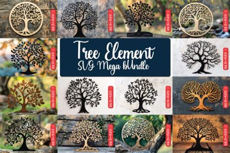 Tree Laser Cut SVG Mega Bundle Creative Fabrica