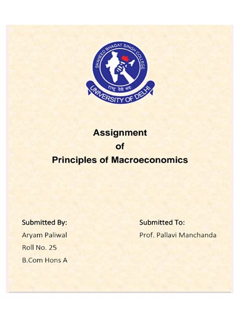 25 A Aryam Paliwal Assignment Of Macroeconomics Pdf