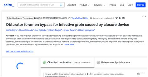 Obturator Foramen Bypass For Infective Groin Caused By Closure Device
