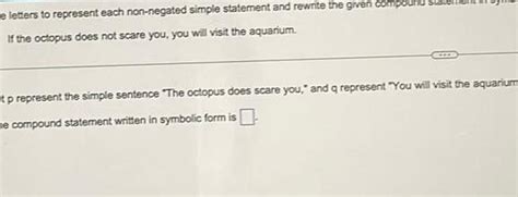 Answered E Letters To Represent Each Non Negated Simple Statement And Kunduz