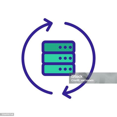 데이터베이스는 아이콘 벡터입니다 격리된 등고선 기호 그림 데이터베이스에 대한 스톡 벡터 아트 및 기타 이미지 데이터베이스