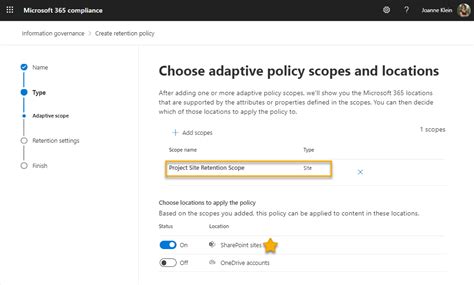 Sharepoint Adaptive Scope Retention Policy A Walk Thru Joanne C Klein
