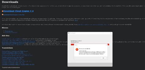 Window 11 Wont Let Me Install Cheat Engine 74 It Flags It As A Virus