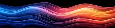 Abstract Flowing Waves Vibrant Color Gradient Background Digital Art Modern Design Stock