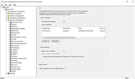 Server Administration Guide Configure The Connection Security Settings Certificates For Geo