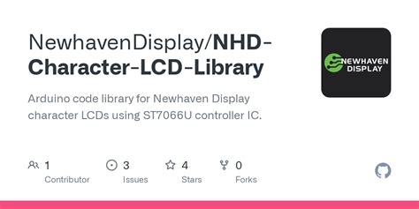 Github Newhavendisplaynhd Character Lcd Library Arduino Code Library For Newhaven Display